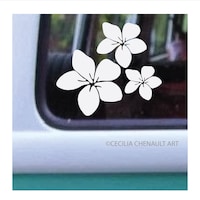 Frangipani Hibiscus Flower Surf Car Sticker Decal - Etsy