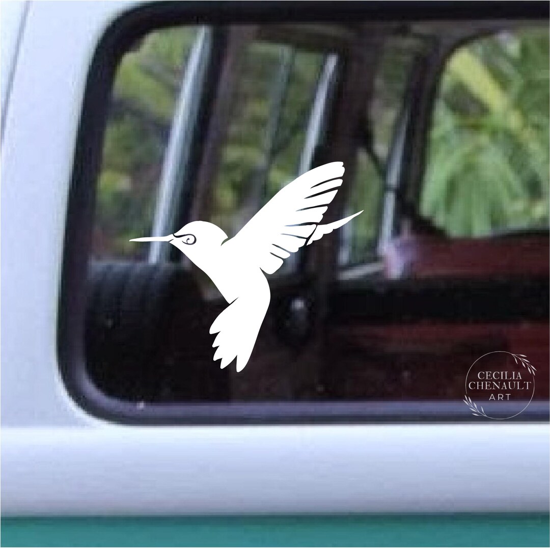 Hummingbird Car Decal, Flying Bird Sticker - Etsy