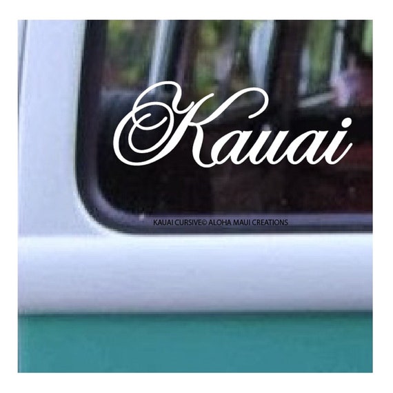 Kauai Decal 693 Hawaiian Stickers Island Theme Hawaiian | Etsy