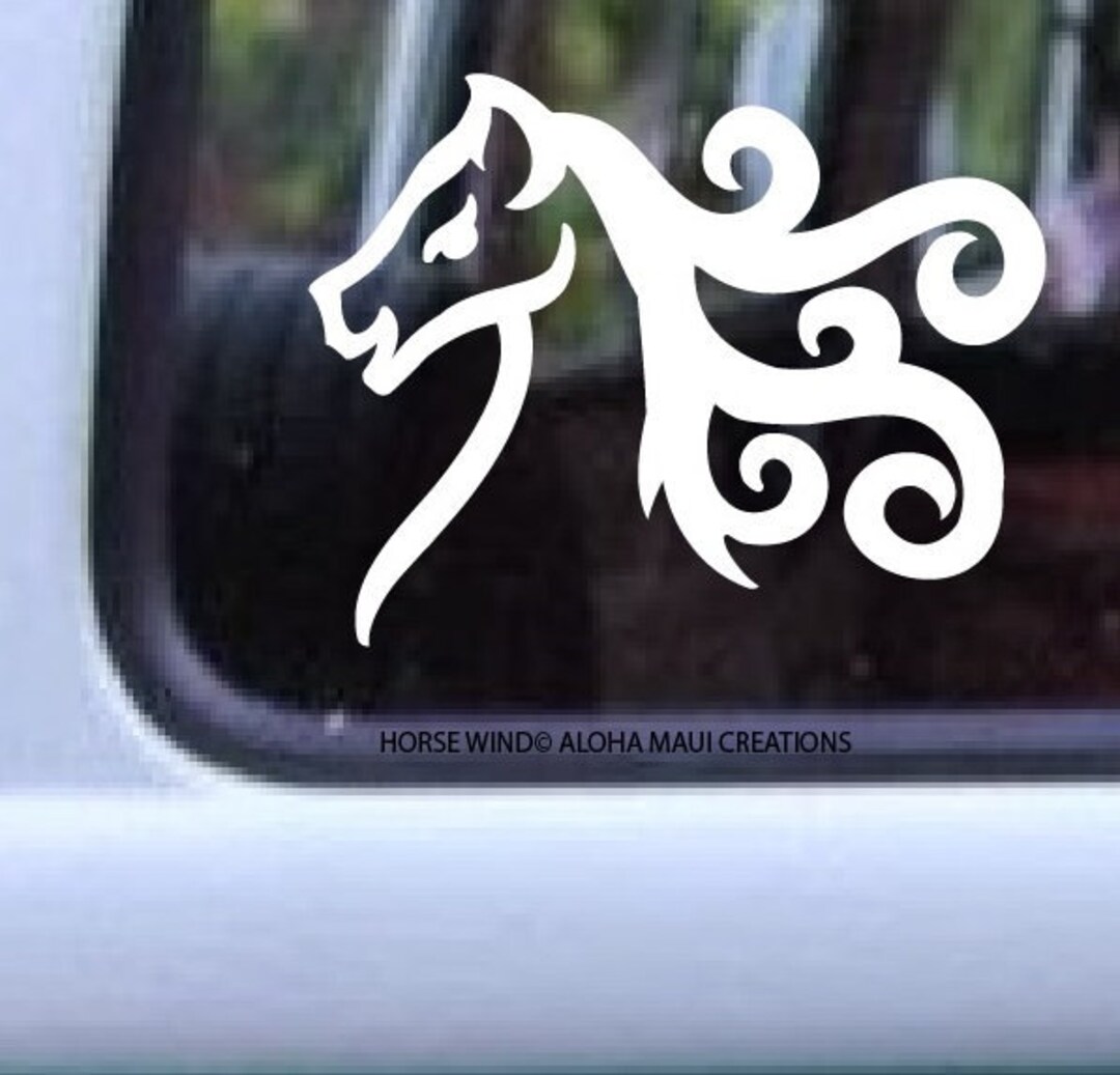 Horse Wind Decal 469 Car Window Decal Horse Stickers Equine - Etsy France