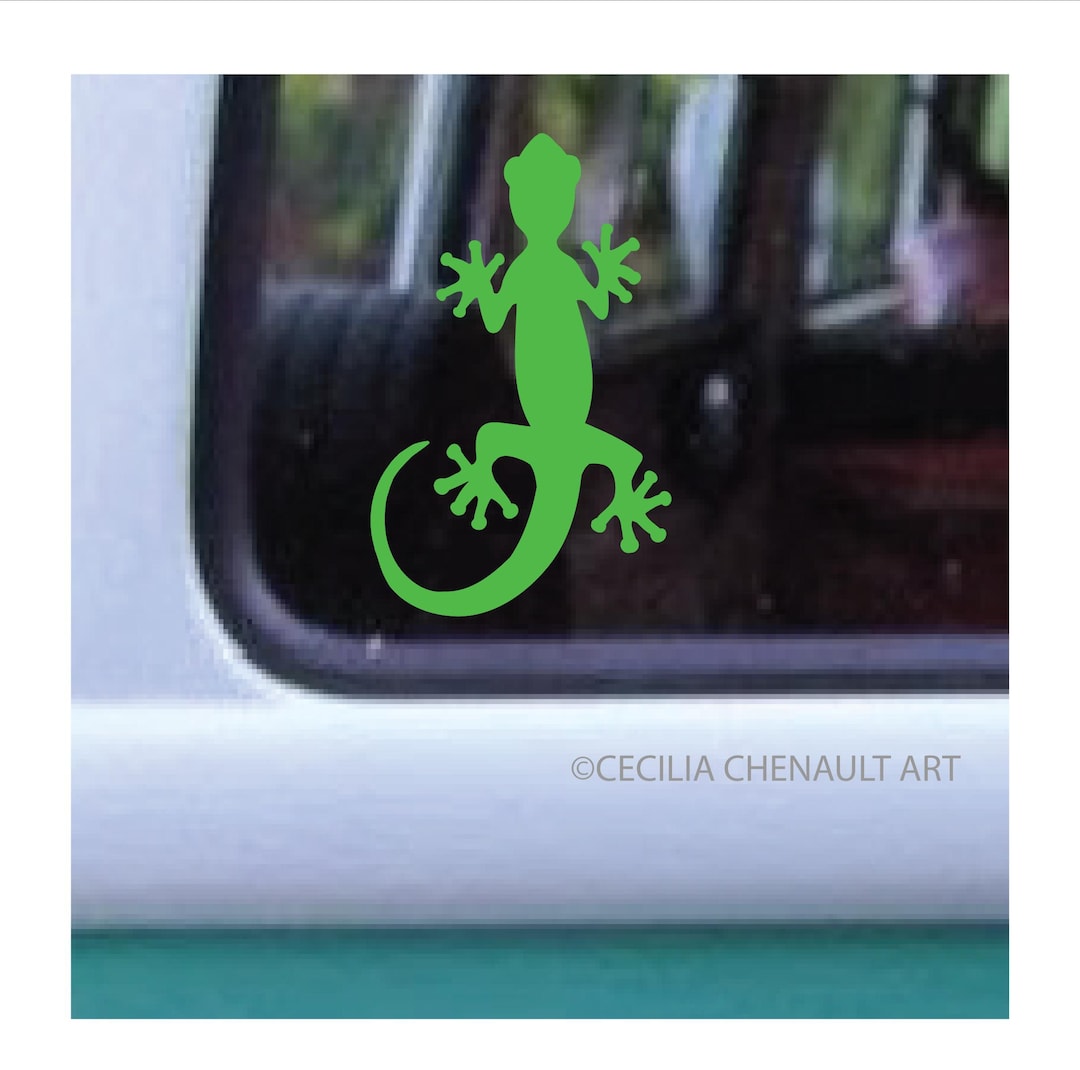 Gecko Cute Decal 673, Car Window Decal, Reptile Stickers, Hawaiian ...