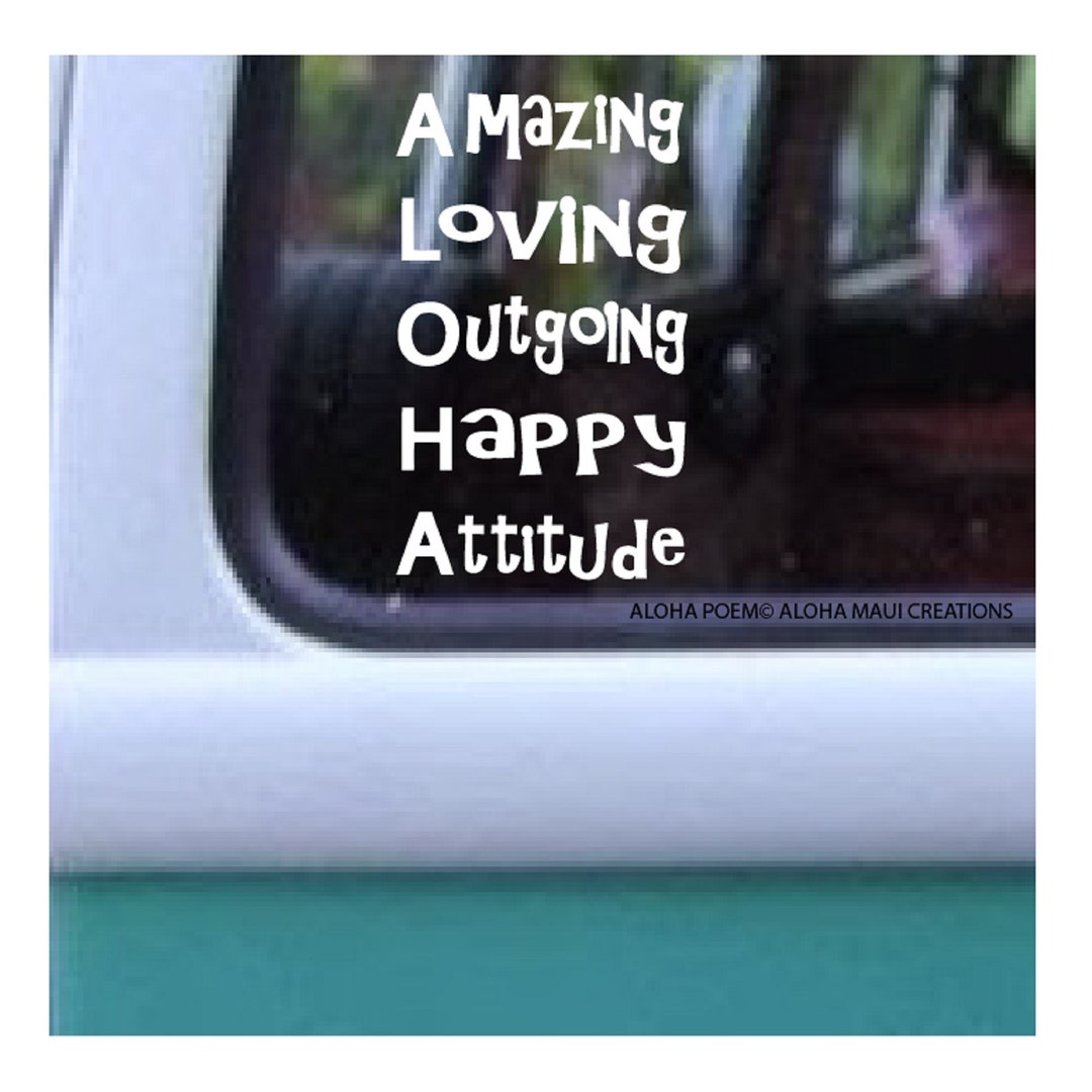 Aloha Poem Decal 433, Car Window Decal, Hawaiian Words, Tropical Theme ...