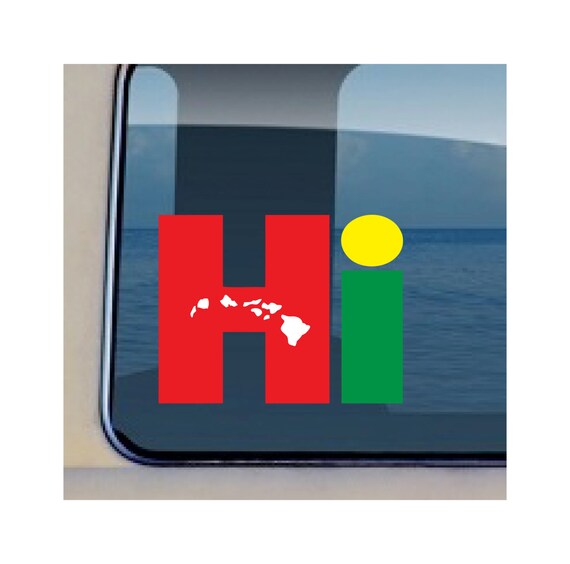 Hi Reggae Islands Decal 113 Car Window Decals Reggae | Etsy