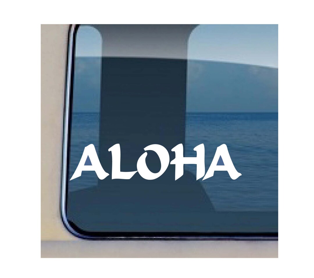 Aloha Decal 196 Car Window Decal Aloha Greeting Hawaiian - Etsy España