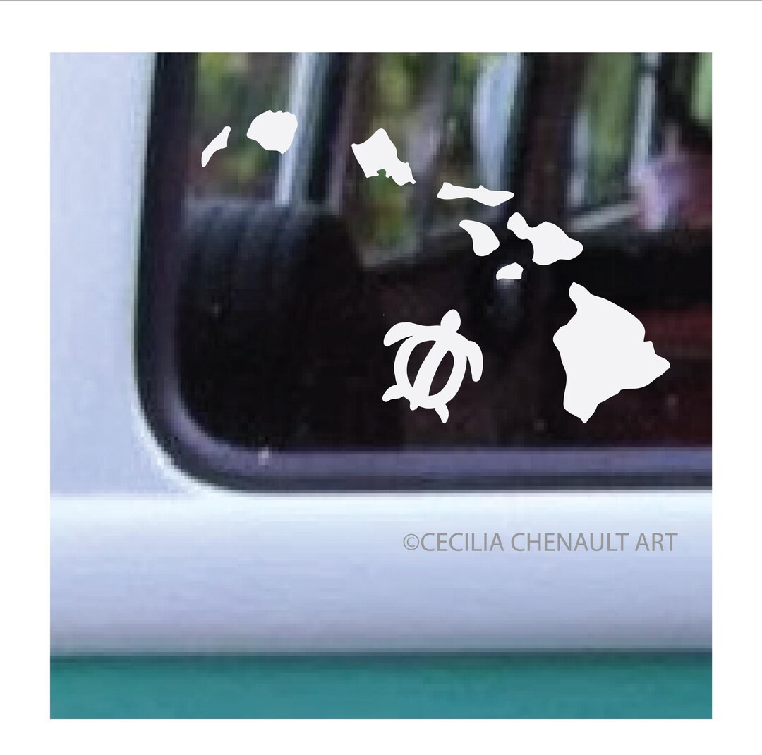 Islands Turtle Decal Design #105 Decals for Cars, Sea Life Stickers ...
