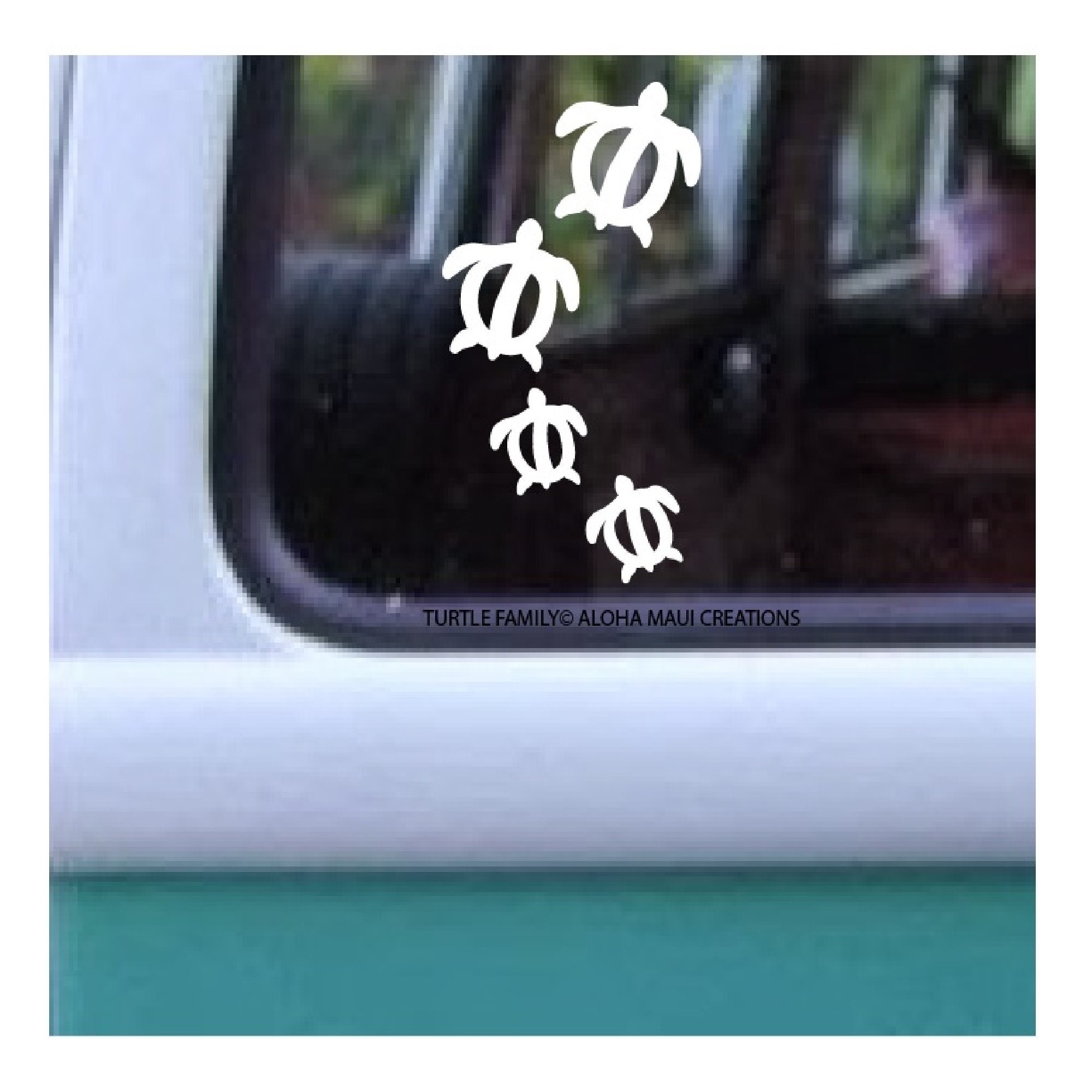 Turtle Family Decal 233 Car Window Decals Petroglyph Turtle - Etsy