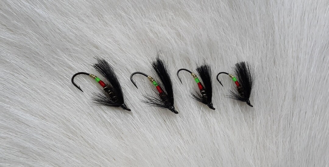 Fly Fishing Flies.. SLS; "undertaker", Hair Wing Salmon Flies Combo ...