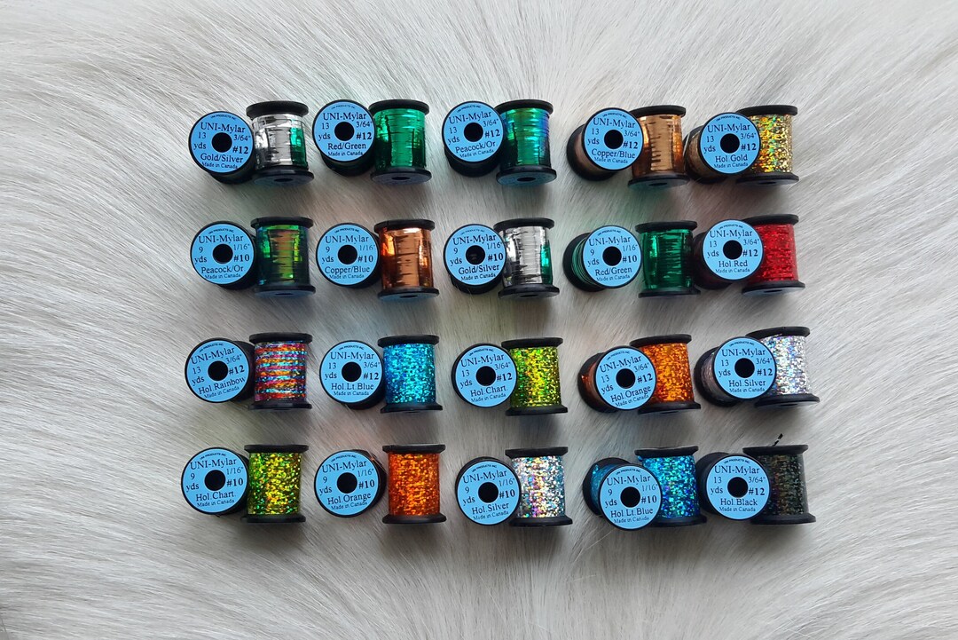 Fly Tying.. Uni-mylar Tinsel Combo ,, (20) Spool Assorted.. - Etsy