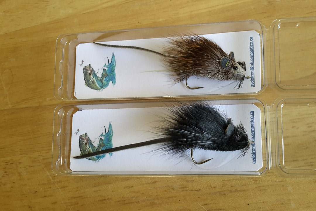 Fly Fishing Flies.. SLS; Mouse Serie Combo.. (2) Flies. Combo #109 ...