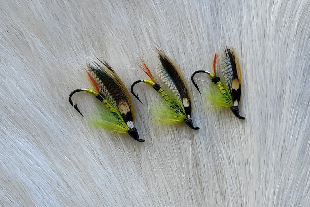 Fly Fishing Flies.. SLS; Fully Dress Salmon Flies Combo.. (3) Flies ...