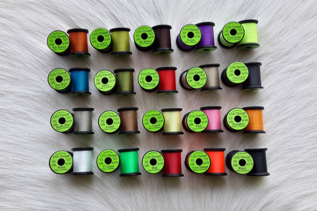 Fly Tying Thread.. 20 Spool Combo.. (50) Yards Spool... 8/0... - Etsy
