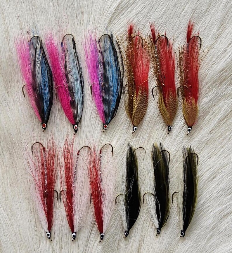 Salmon & Trout Streamer Fly Fishing Flies Combo. Comes With Trolling ...