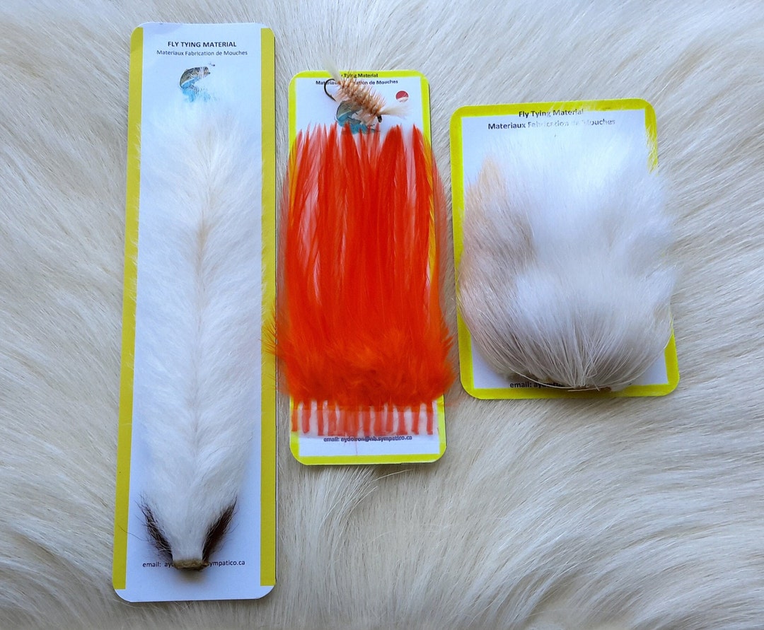 Fly Tying.. Deer Hair,, Calf Tail,, Saddle Hackle Combo.. Color ...
