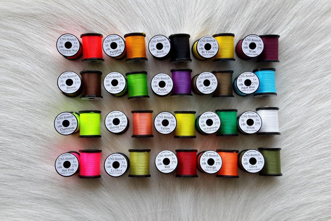Fly Tying Thread.. Uni-stretch (floss) (20) Spool Combo. - Etsy