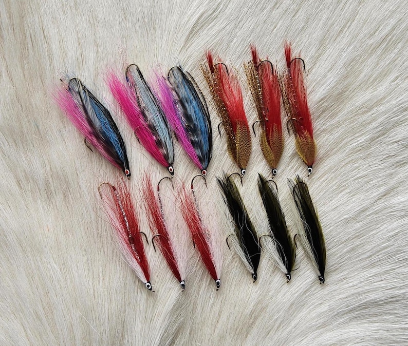 Salmon & Trout Streamer Fly Fishing Flies Combo. Comes With Trolling ...