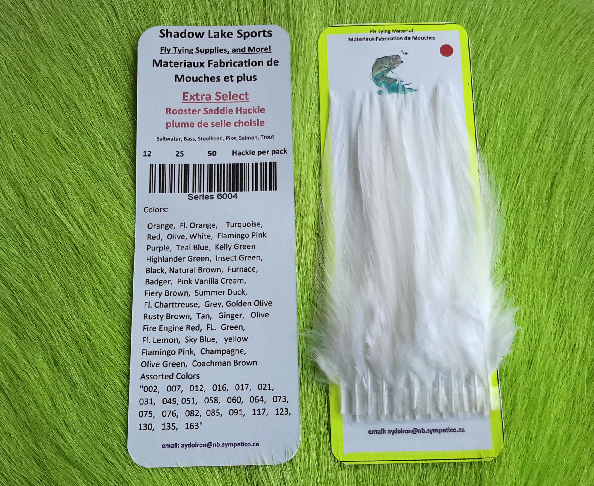 Fly Tying Saddle Hackle Feather... One Only (25) per Pack Selected ...