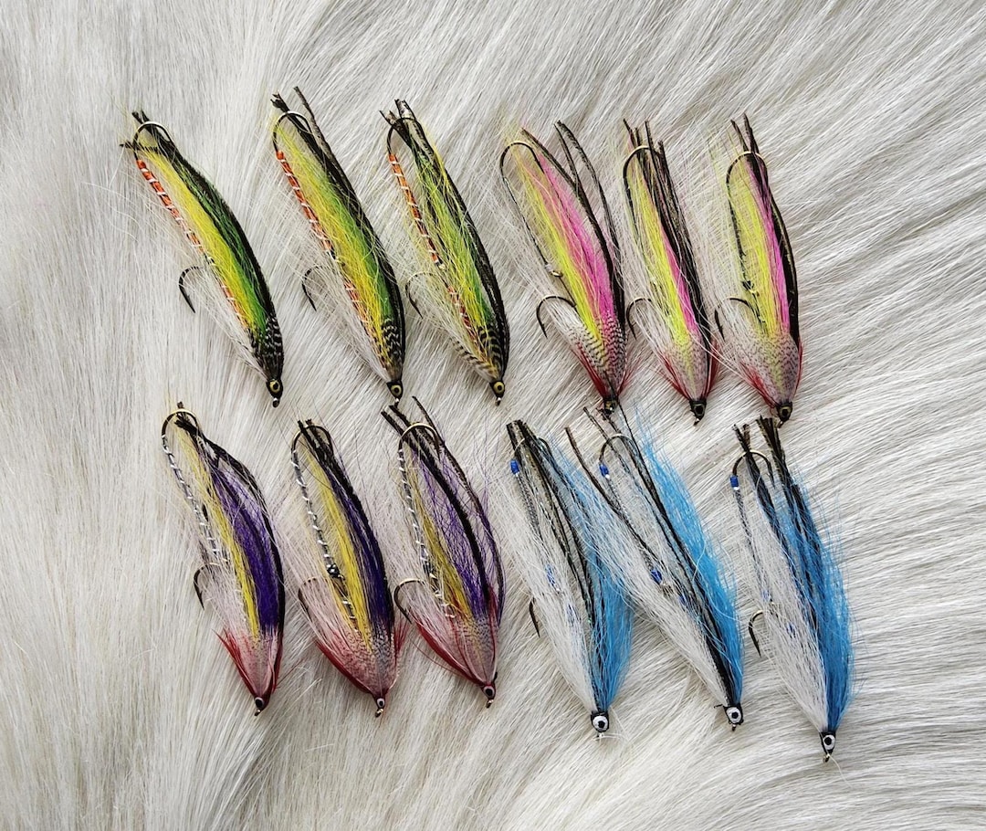 Salmon & Trout Streamer Fly Fishing Flies Combo. Comes With Trolling ...