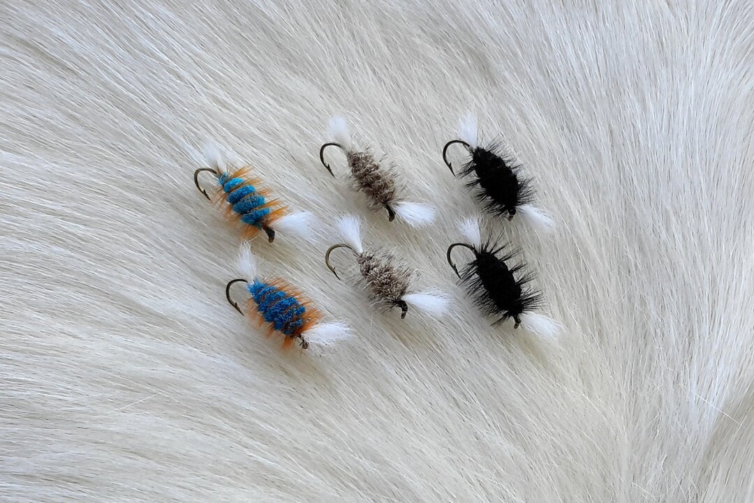 Salmon Flies Combo With Bamboo Wood Design With Logo .. Super Special ...