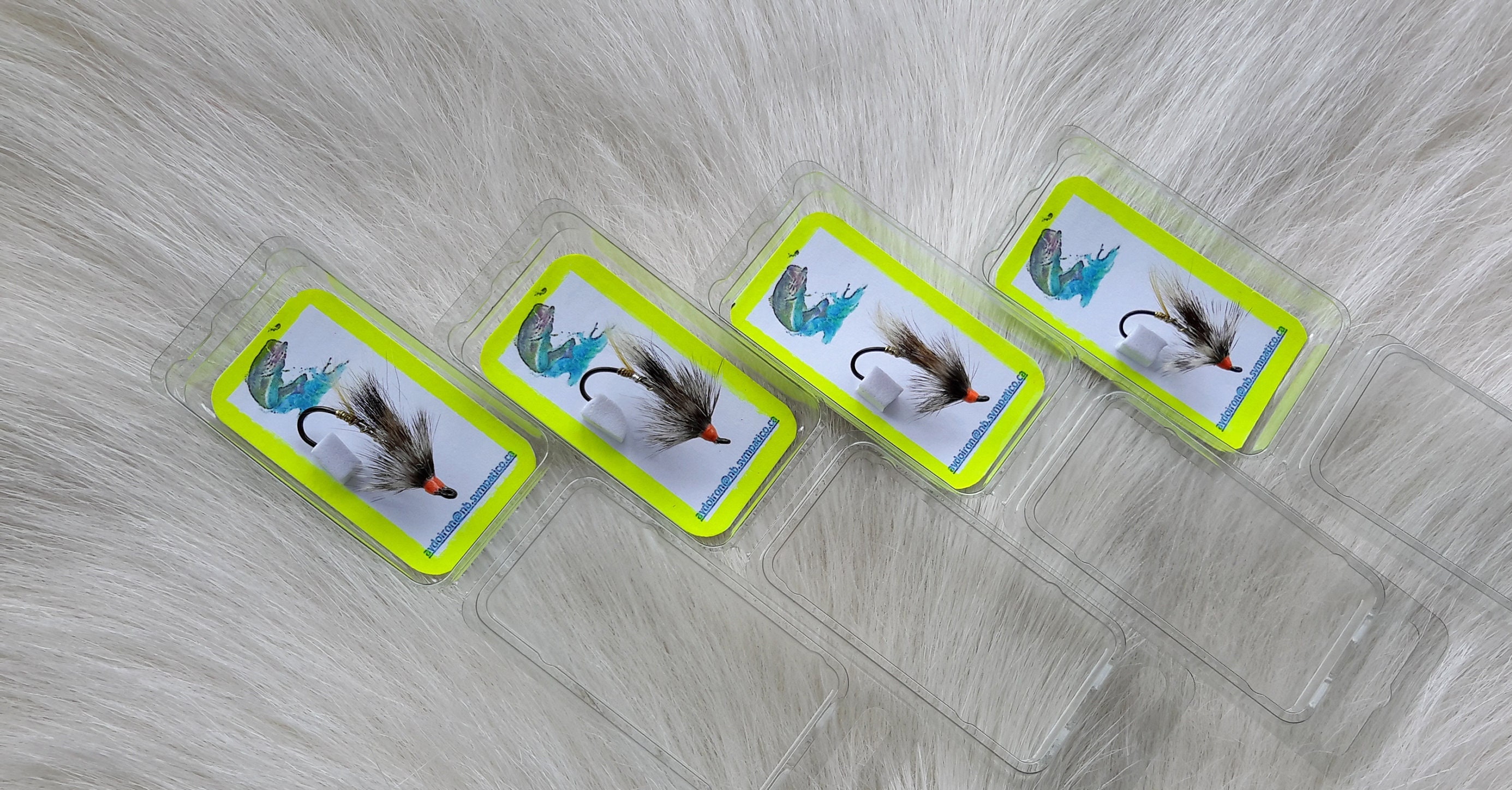 Fly Fishing Flies.. SLS; "silver Rat", Hair Wing Salmon Flies Combo ...