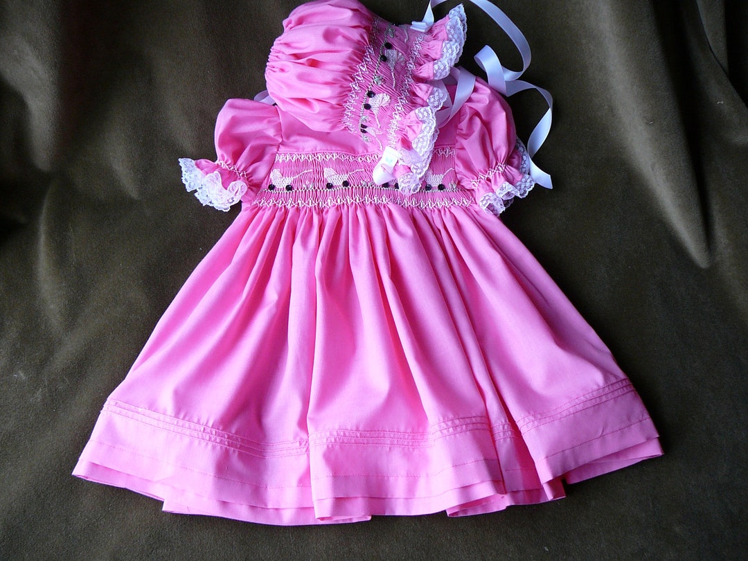 Hand Smocked Girls Dresses and Bonnet ......baby Carriages.....by the ...