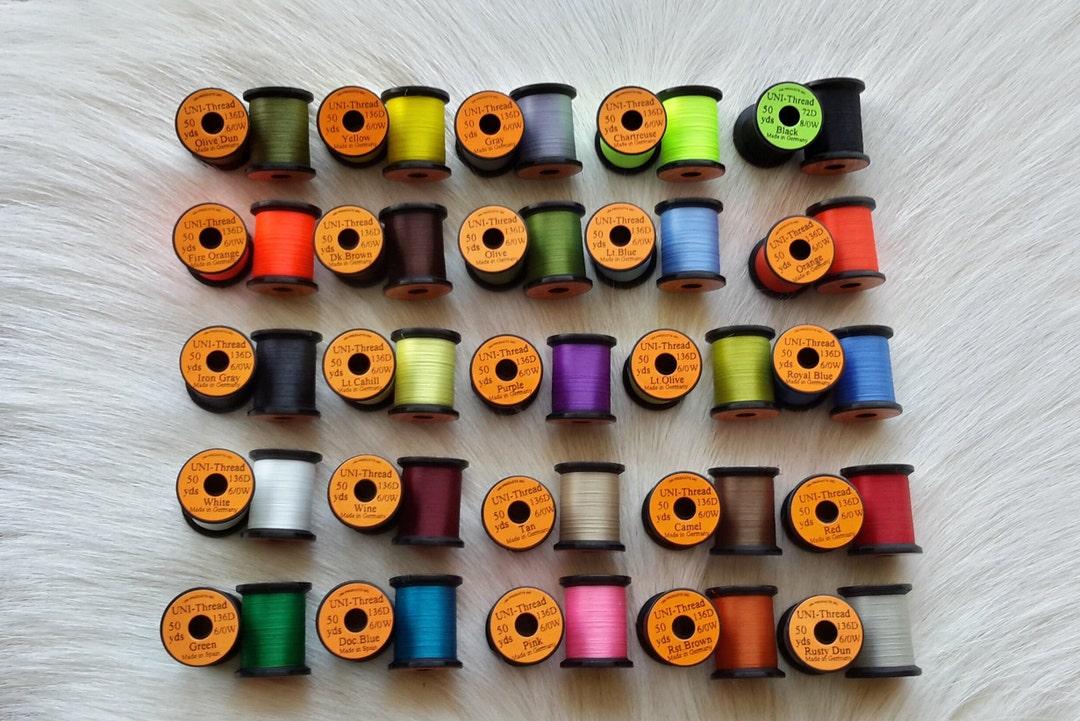 Fly Tying Thread.. 25 Spool Combo.. (50) Yards Spool... 6/0... Free ...