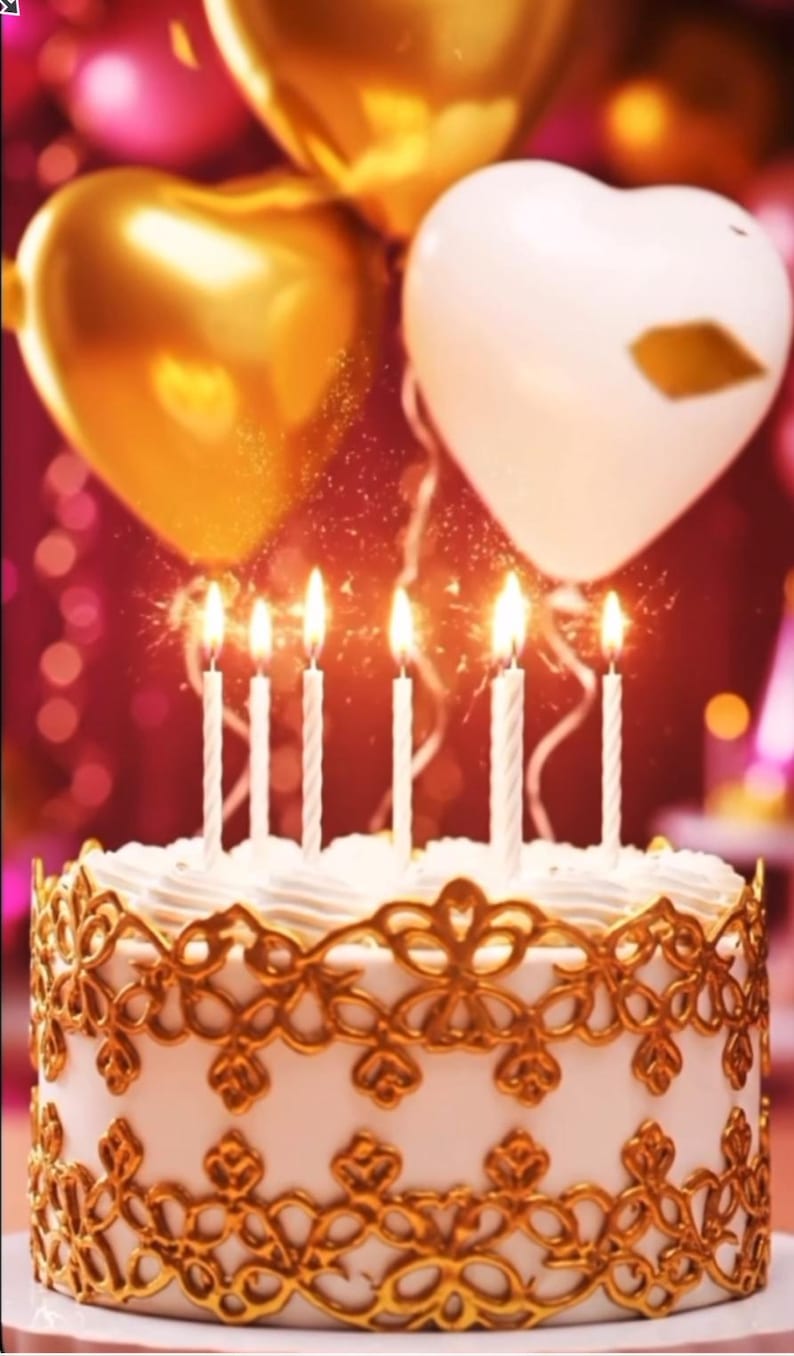 Luxury Animated Birthday Video With Roses and Hearts, Audio Included ...