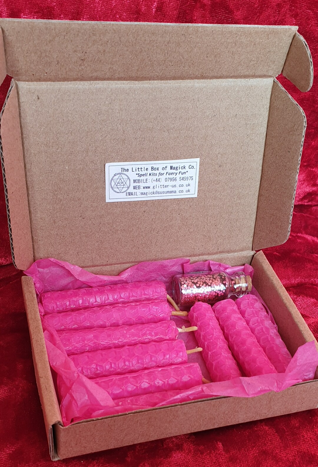 9 Hot Pink Candles Hand Rolled Handmade 5cm 100% Natural - Etsy