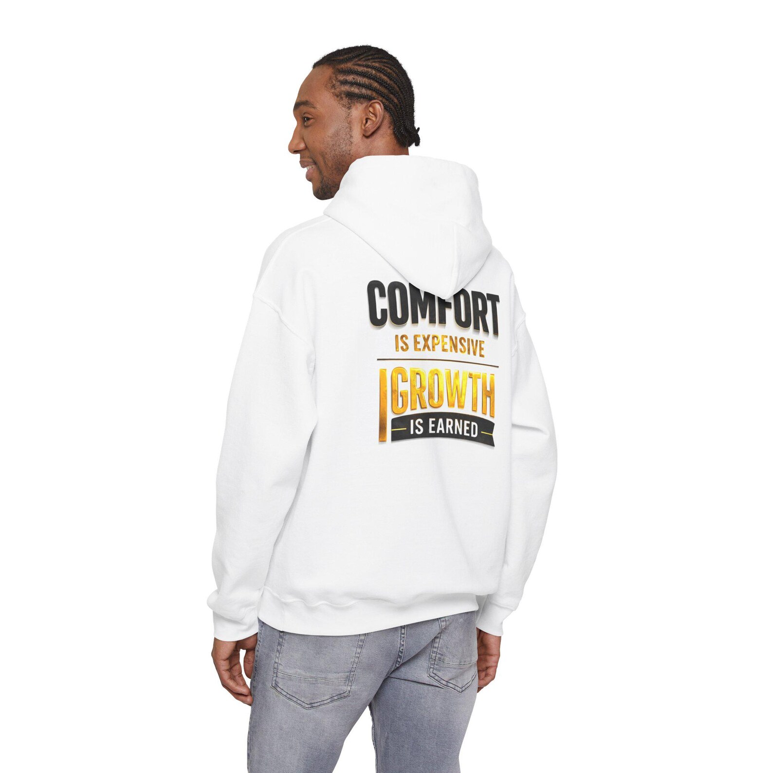 Discipline is Self Respect Hoodie, Minimalist Back Print Hoodie ...