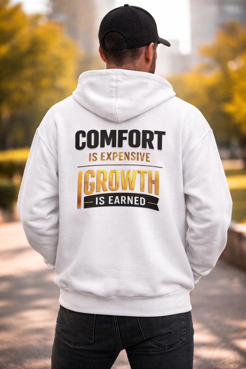 Discipline is Self Respect Hoodie, Minimalist Back Print Hoodie ...