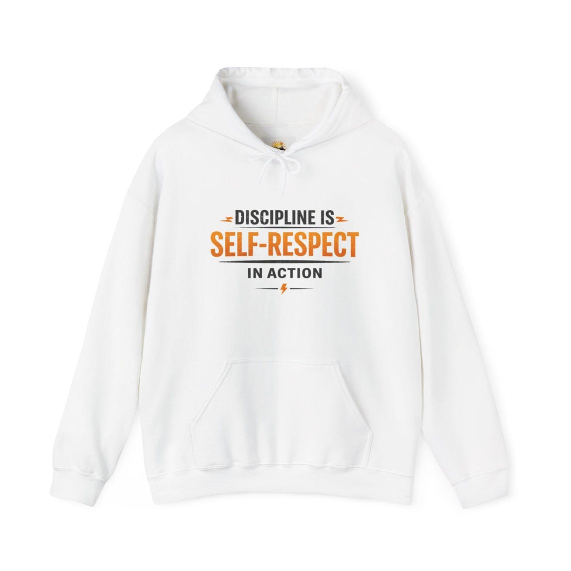 Discipline is Self Respect Hoodie, Minimalist Back Print Hoodie ...