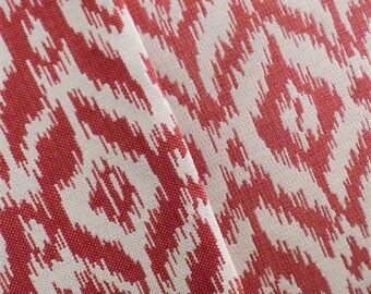 Red ikat fabric | Etsy