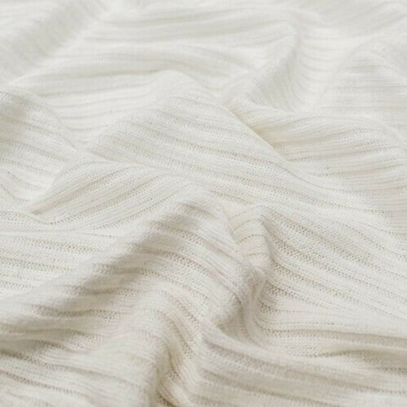 Whisper Ivory 3x2 Rib Knit Fabric by the Yard - Etsy