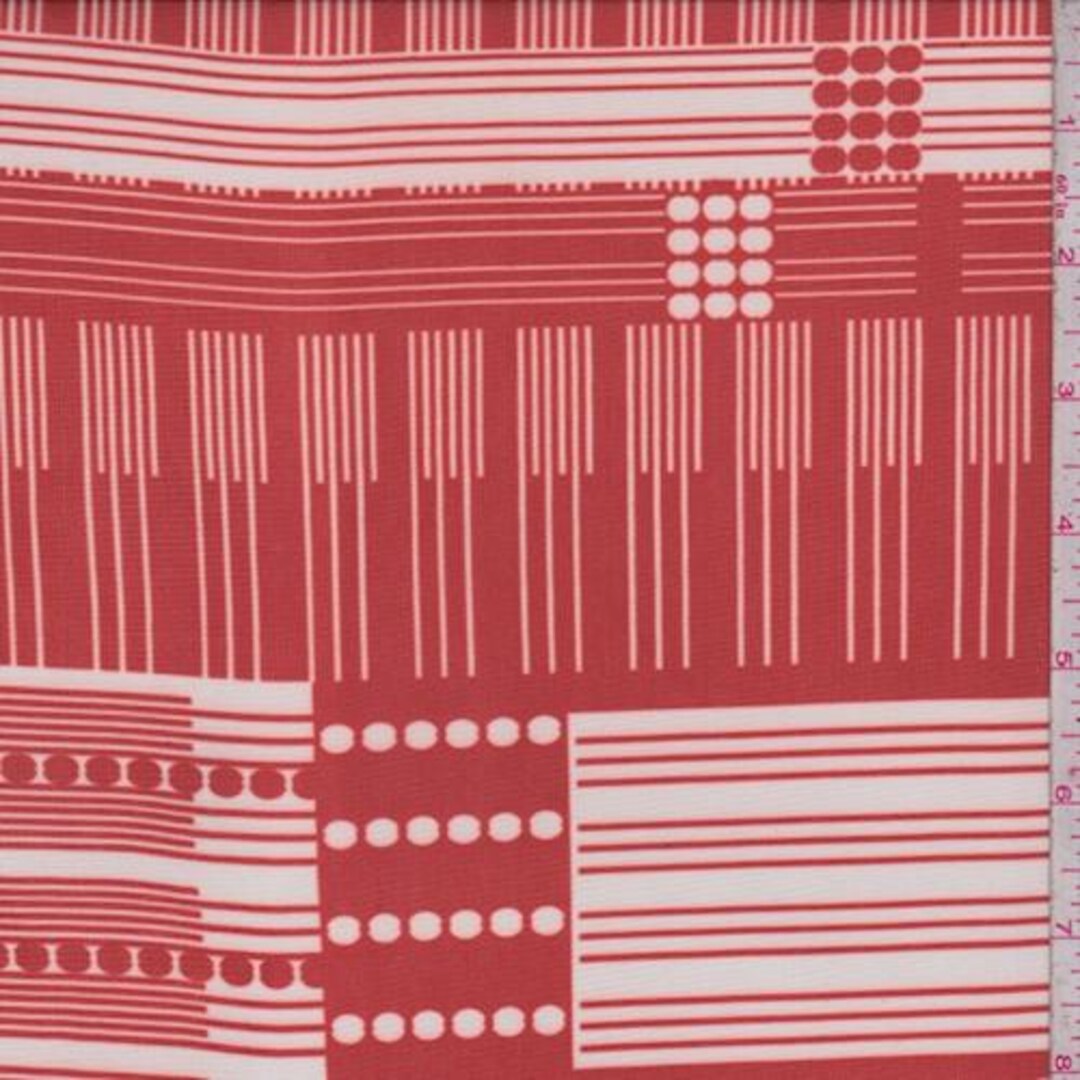 Red/white Linear Dot Block Power Mesh Fabric - Etsy