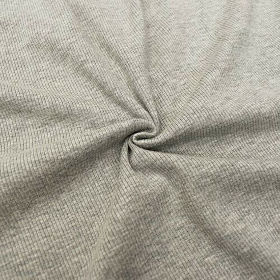 Light Gray 2x2 Ribbed Knit Fabric by the Yard - Etsy