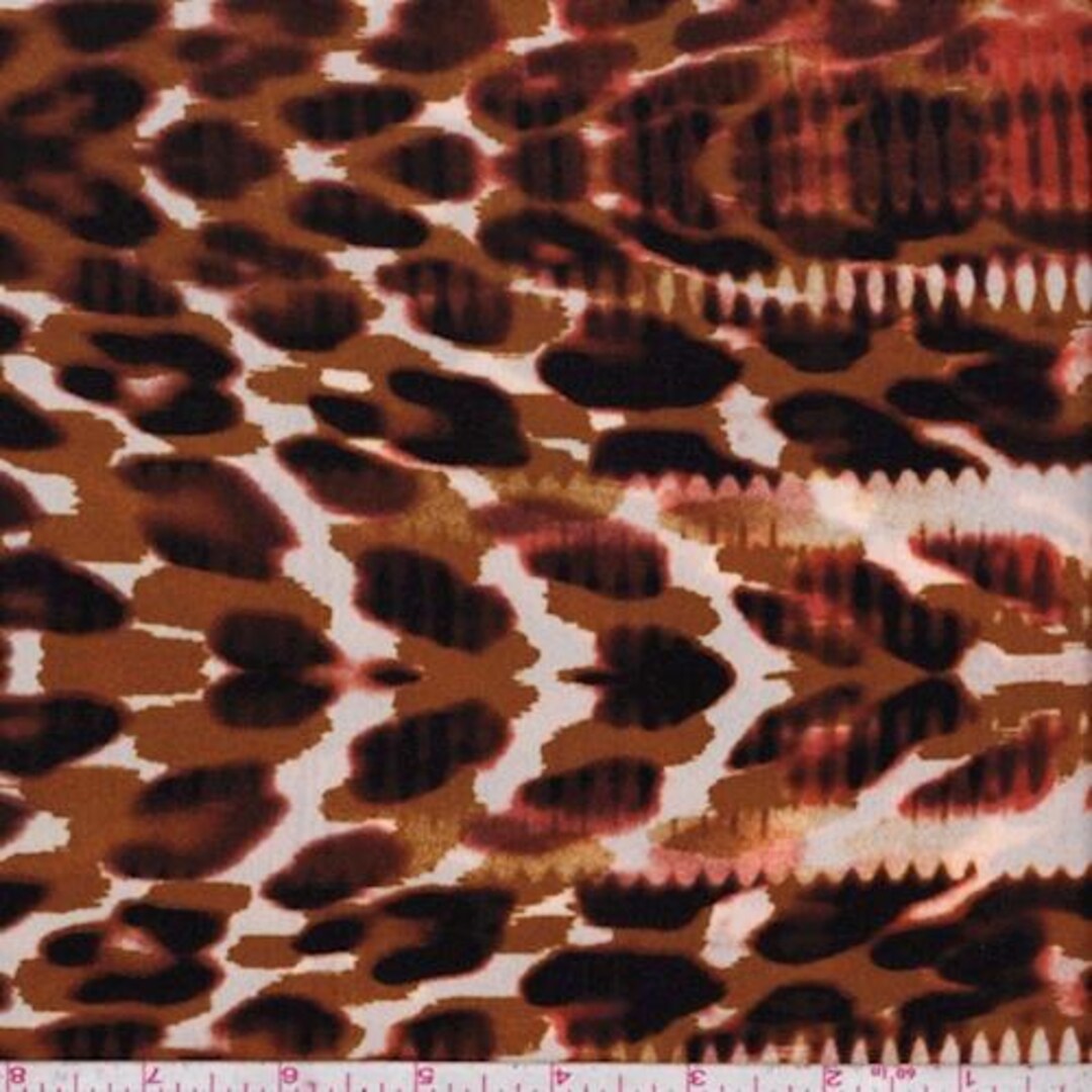 Persimmon/rust Animal Print Crepe Georgette Fabric - Etsy
