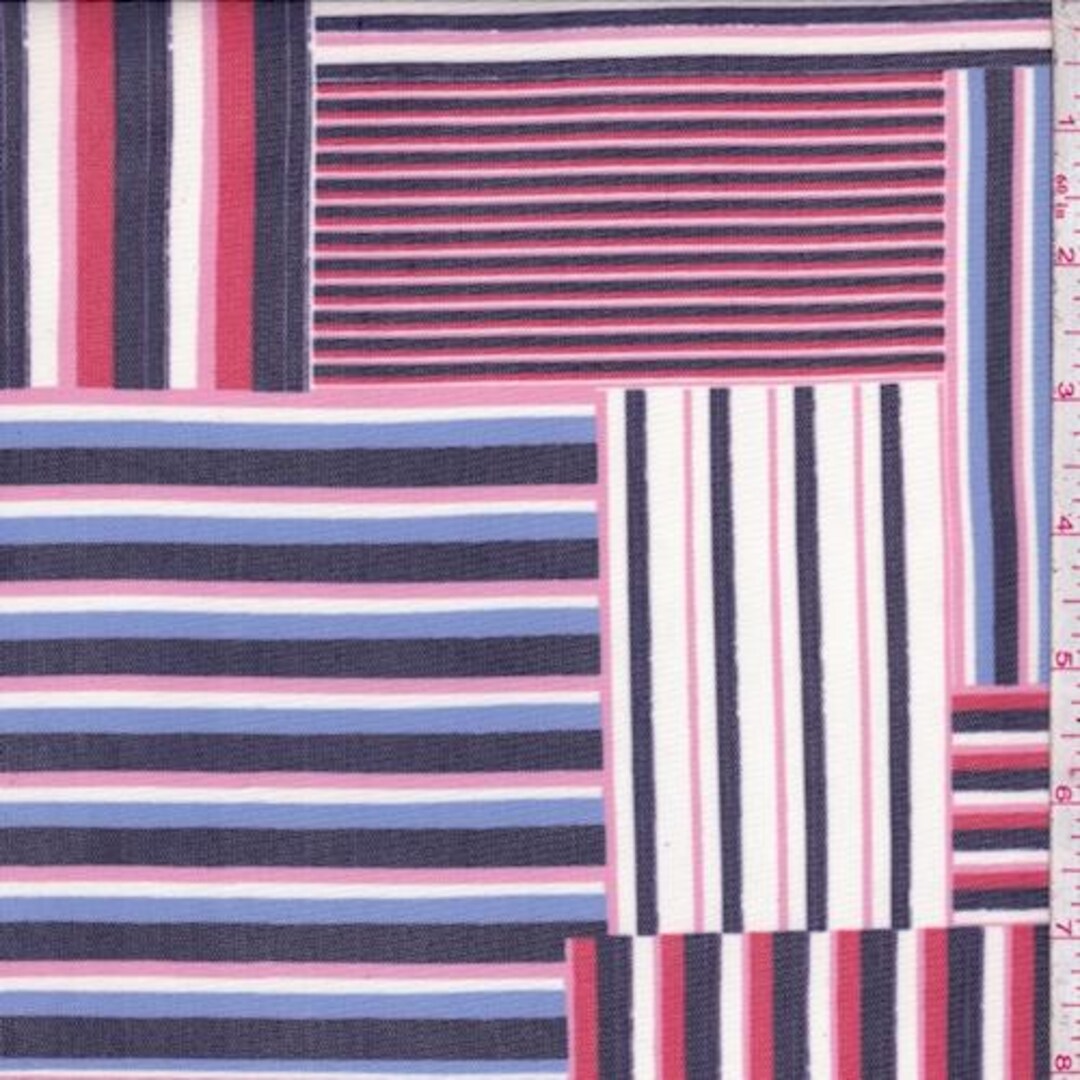 Pink/periwinkle/red Patchwork Power Mesh Fabric - Etsy