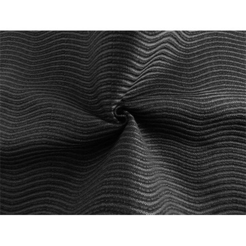 Graphite Gray Wave Rib Home Decorating Fabric Fabric by the - Etsy