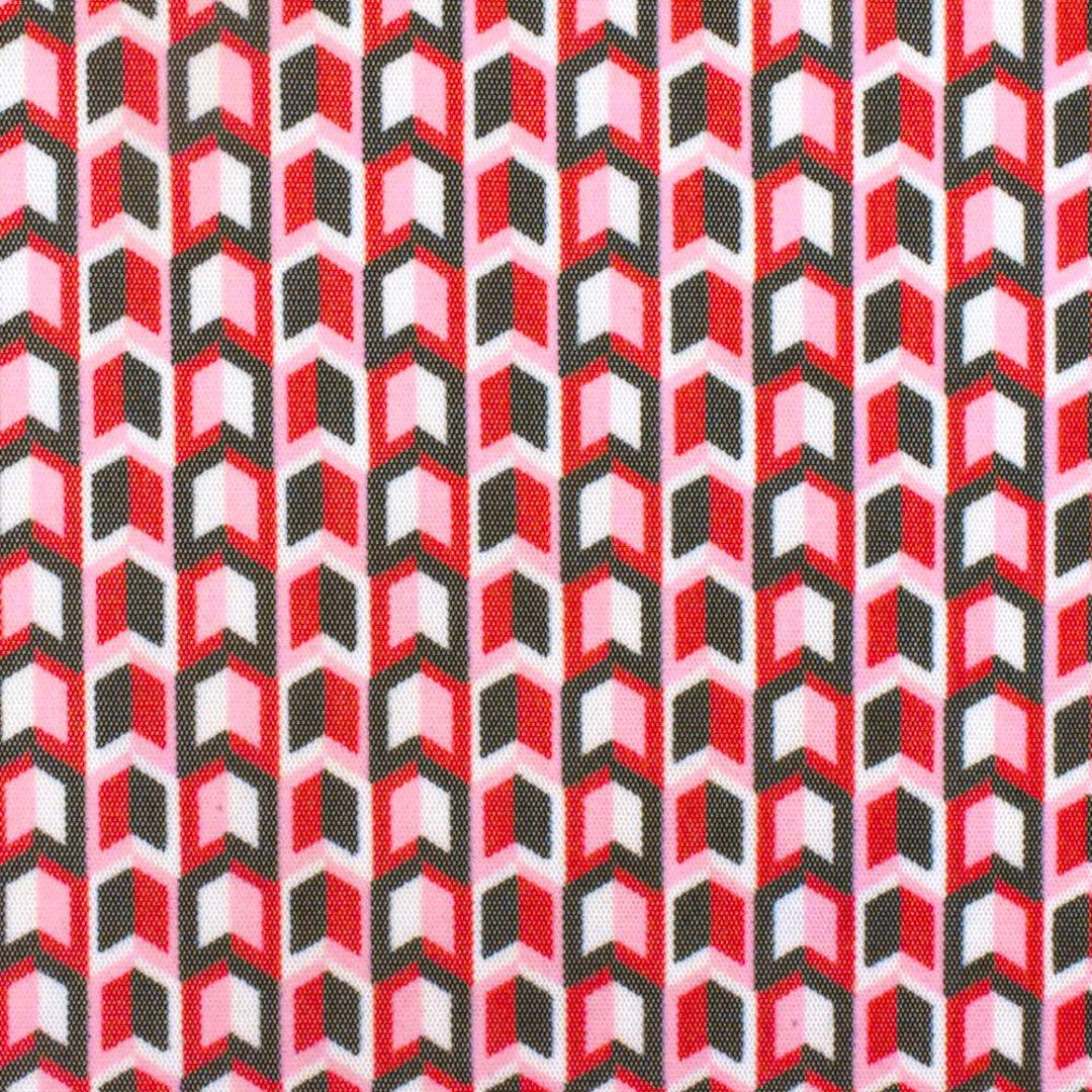 Red-black-multi Arrow Printed Stretch Polyester Mesh Knit Fabric - Etsy
