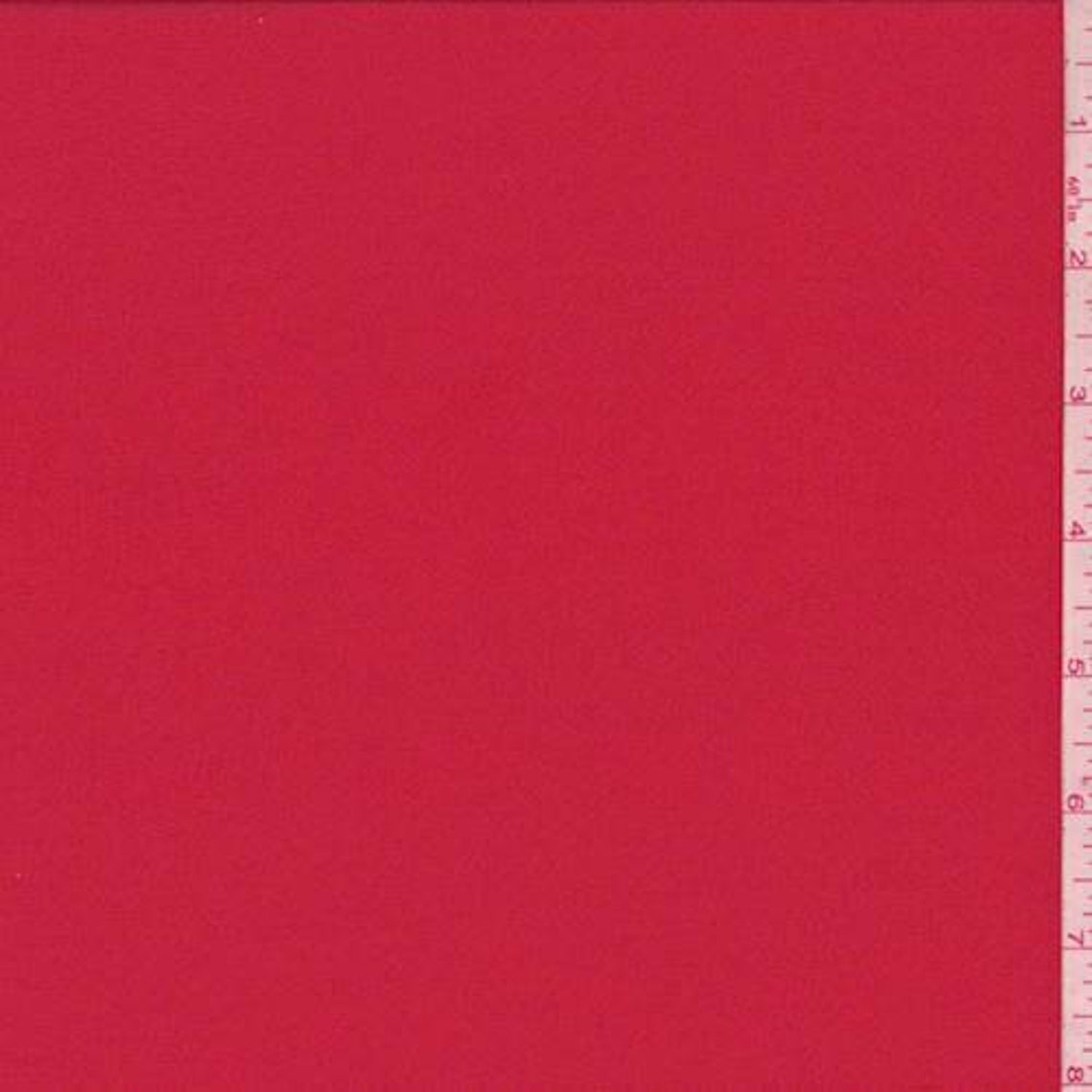 Cherry Red Silk Chiffon Fabric by the Yard | Etsy