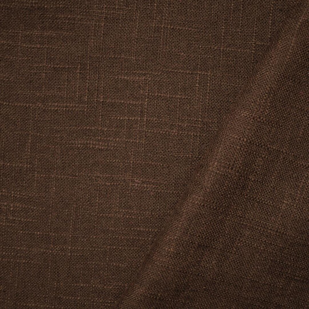 Brown Linen-viscose Cross Hatch Slubbed Solid Hopsack Woven Fabric - Etsy