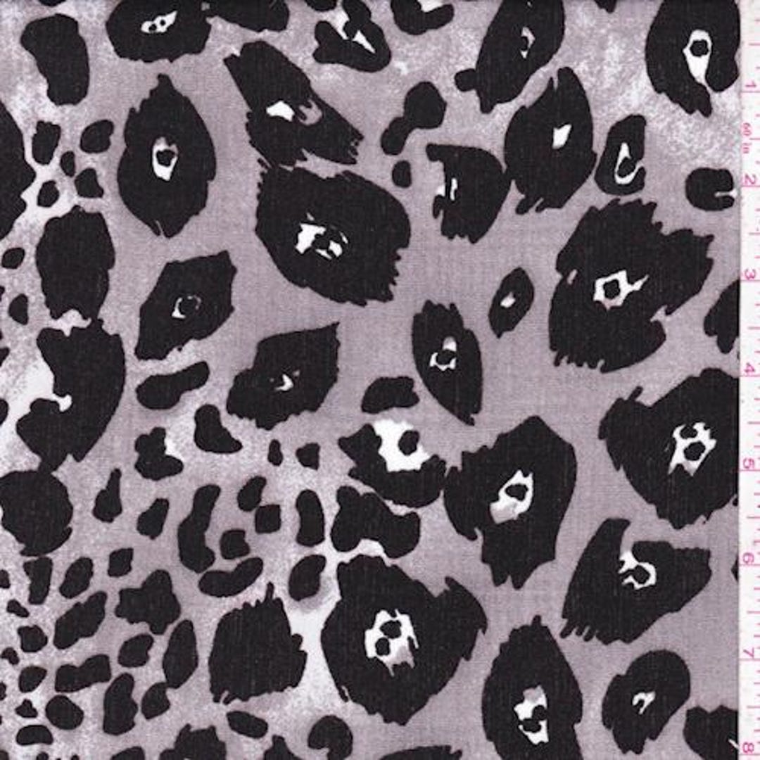 Concrete Grey Ocelot Crepon Fabric - Etsy