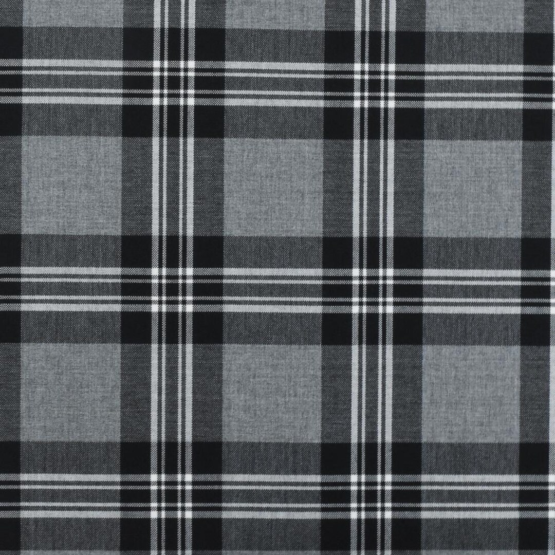 Ash Gray-black-white Plaid Wool-poly Woven Suiting Fabric - Etsy