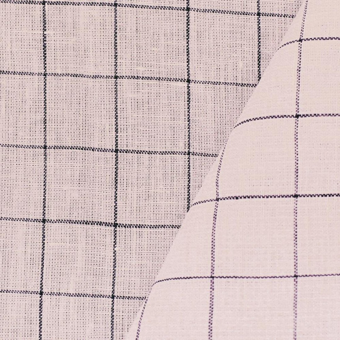 Pink-deep Gray-white Spence Bryson Check Grid Irish Linen Woven Fabric ...