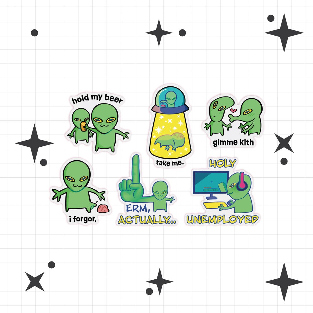 Vinyl Stickers | Alien Goobers - Etsy
