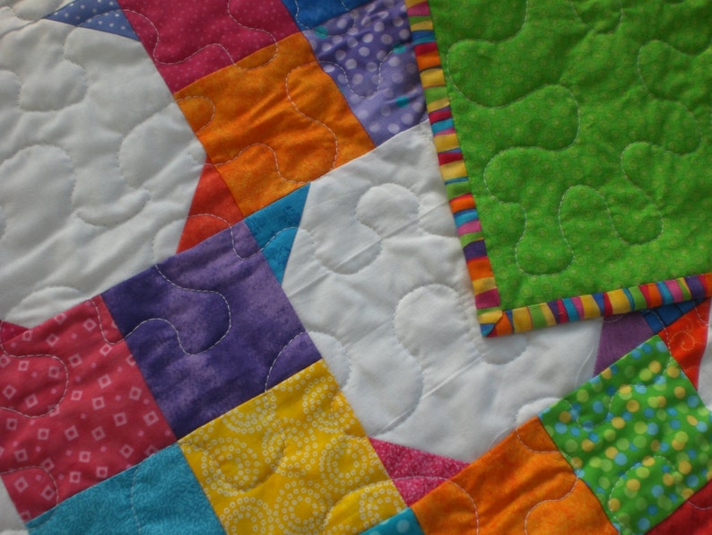 Baby Quilt. Bright Colored Quilt - Etsy