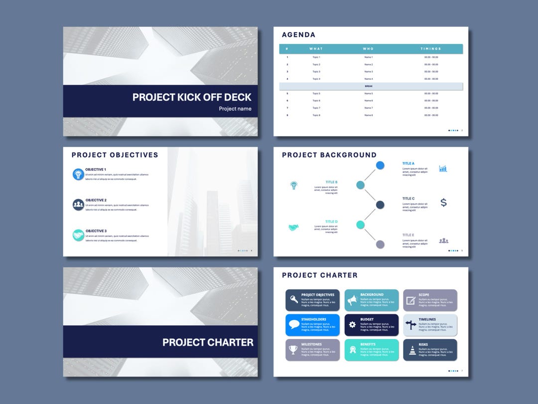 Project Management Powerpoint Template | Project Kickoff Deck ...