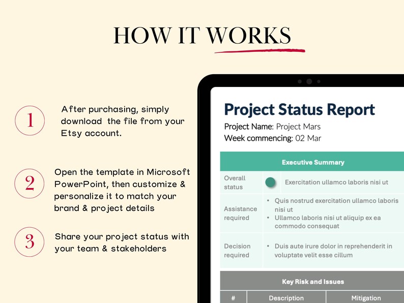 Project Status Report Template PPT PM Dashboard Weekly Executive Update ...