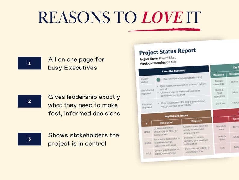 Project Status Report Template PPT PM Dashboard Weekly Executive Update ...