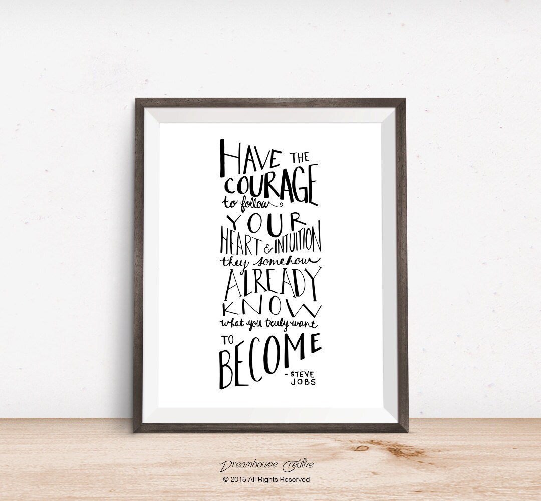 Have Courage Hand Lettering Printable Wall Art 8 X 10” Instant Download ...