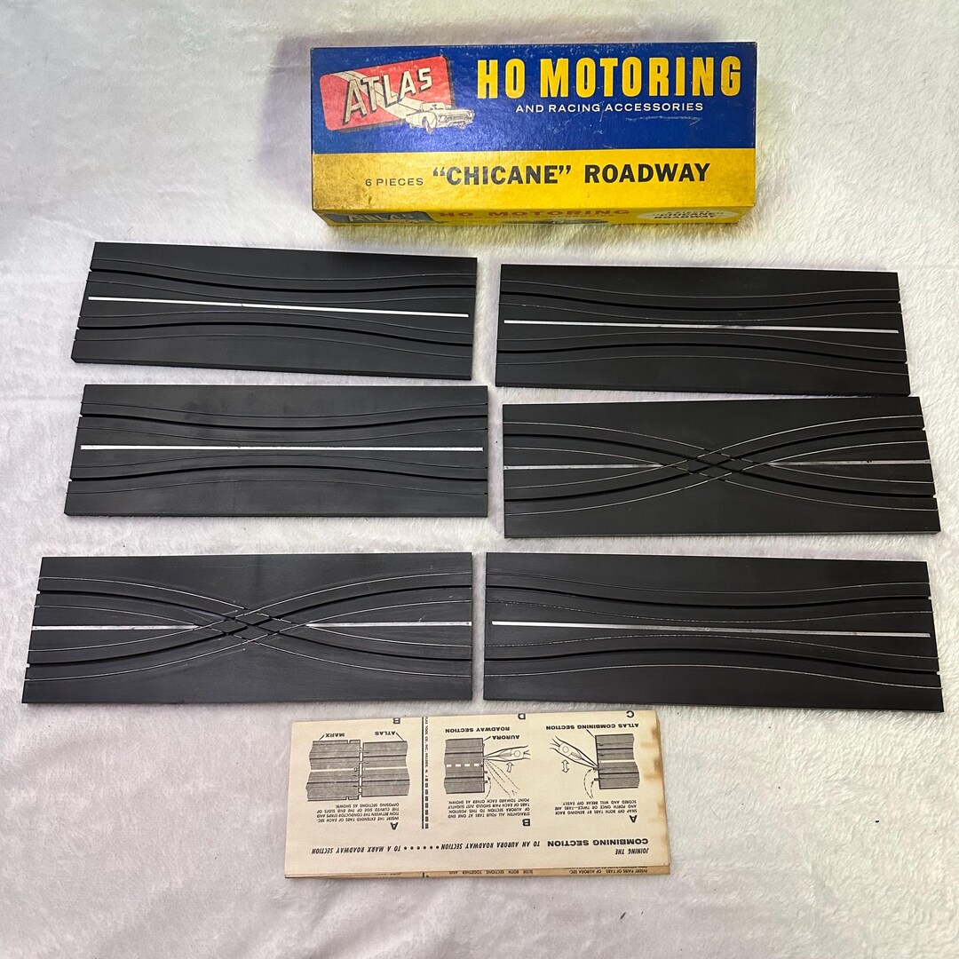 Vintage Atlas HO Chicane Roadway, 6-piece Track Set, Original Box - Etsy